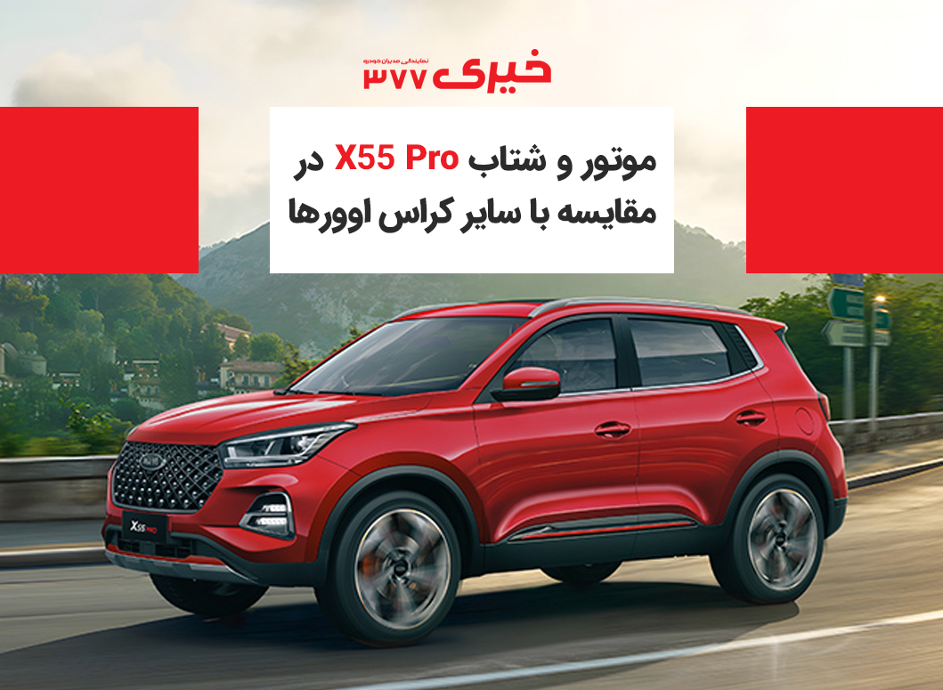 موتور و شتاب X55 Pro در مقایسه با سایر کراس‌ اوور ها - نمایندگی ام وی ام 377 خیری
